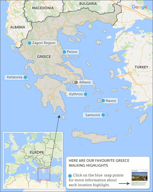 Greece walking vacations travel guide. Helping Dreamers Do.