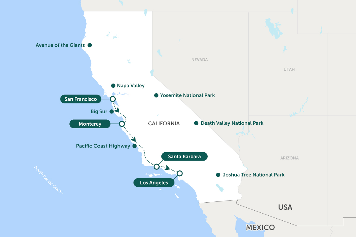 Driving Map Of Southern California The Ultimate California Family Road