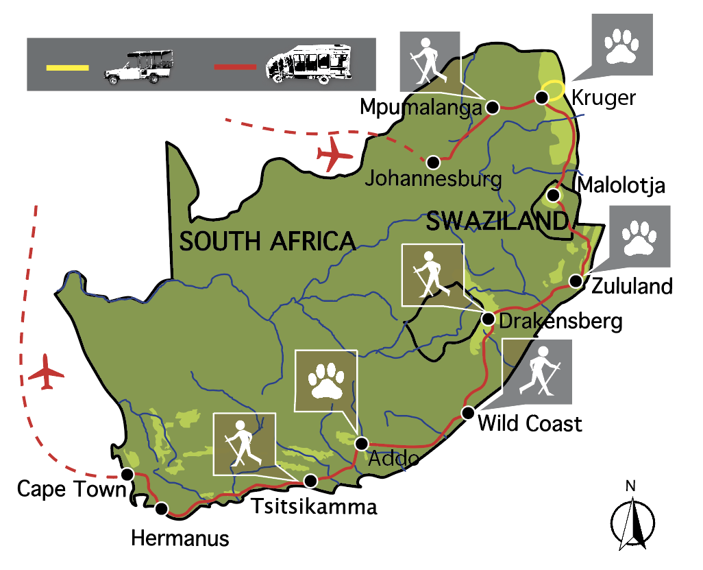Africa Map Swaziland