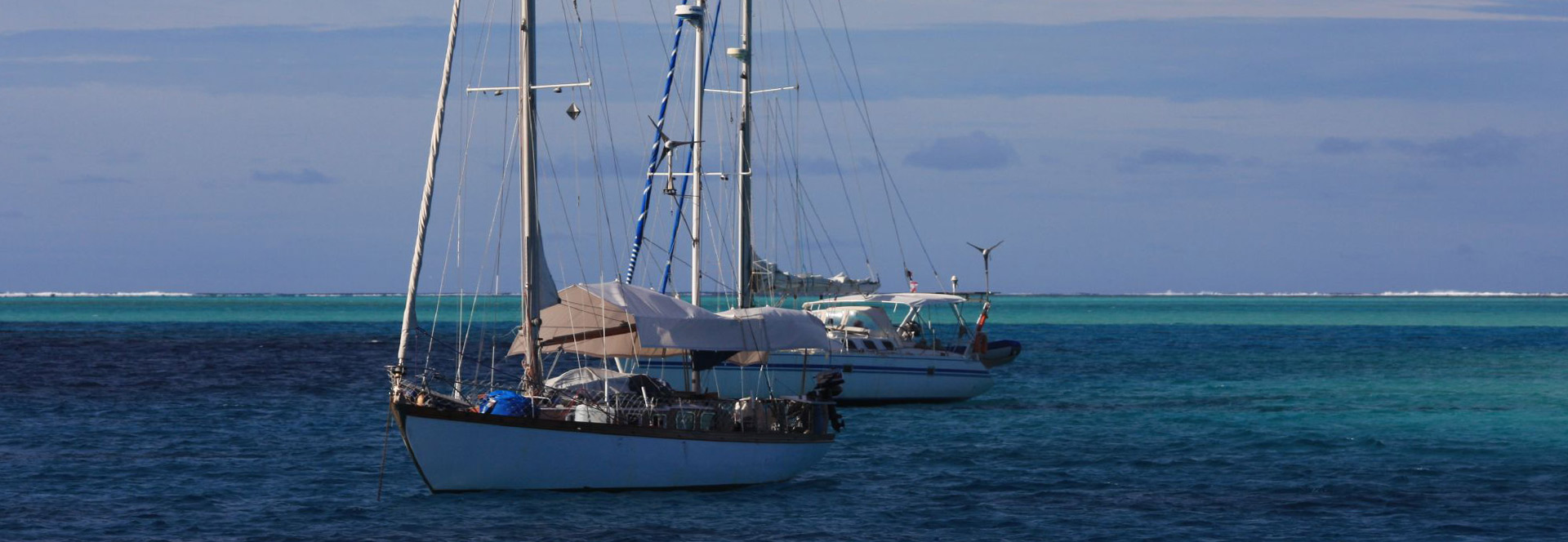 Small ship cruising in French Polynesia